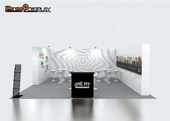 Printed Fabric Pop Up Exhibit Booth 10FT/ 20FT Straight Shape for Banner Stand