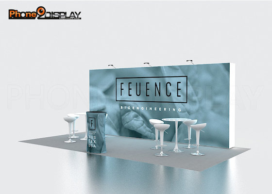 20ft Portable Backlit Trade Show Booth Custom Design Easy Install For Advertising