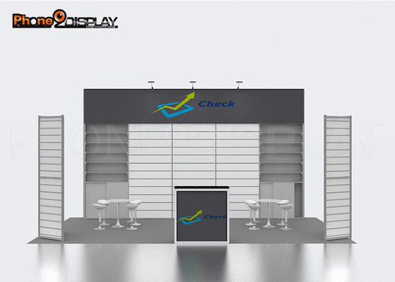 박람회를 위한 Phone2display Slatwall 무역 박람회 부스 진열대 모양 관례