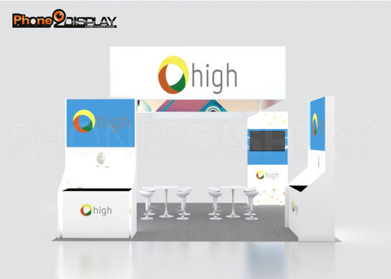 Cabina della fiera commerciale Backlit LED stampata abitudine da vendere