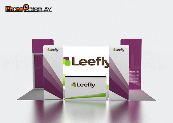 긴장 LED 가벼운 상자를 가진 직물 Backlit 무역 박람회 부스 광고 진열대
