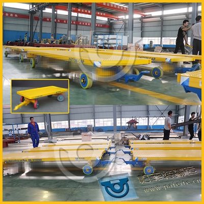 Tow tailer for assembly line with moving platform