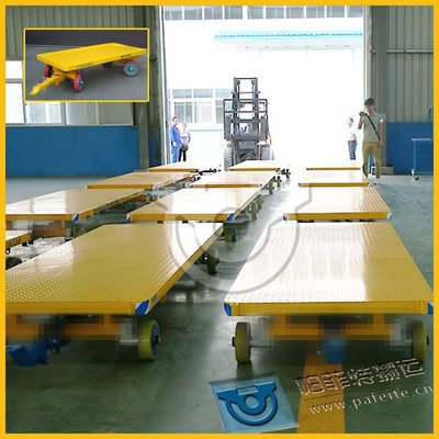 New design industrial metal plate trackless trolley