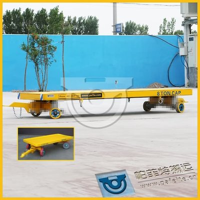 High efficiency flat transfer wagon with rubber wheel