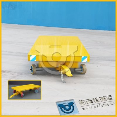 High efficiency flat transfer wagon with rubber wheel