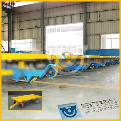 High efficiency flat transfer wagon with rubber wheel