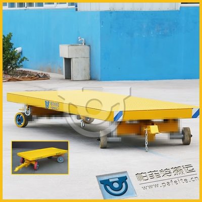 High efficiency flat transfer wagon with rubber wheel