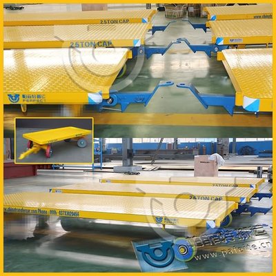 High efficiency flat transfer wagon with rubber wheel
