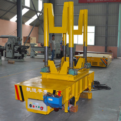 Steel plant ladle electric rail transfer trolley for heat ladle transfer