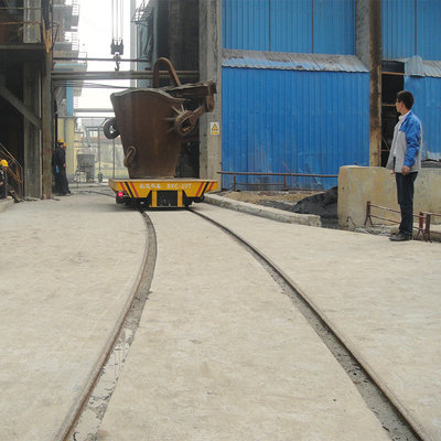 Steel plant ladle electric rail transfer trolley for heat ladle transfer