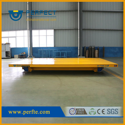 Rail cable reel trolley trailer as transporter used in factory
