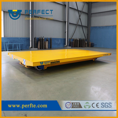Rail cable reel trolley trailer as transporter used in factory