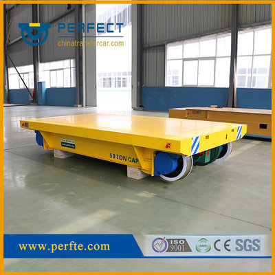50 tons rail cable reel trolley trailer as transporter used in factory