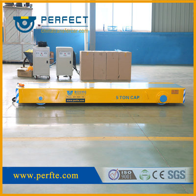 5 tons low valtage rail powered  trolley trailer as transporter used in factory