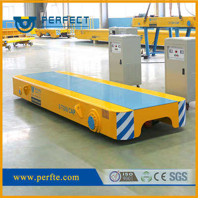 5 tons low valtage rail powered  trolley trailer as transporter used in factory