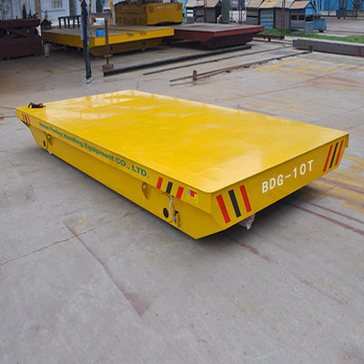 10t load capacity steel railroad  trolley running on straight railway