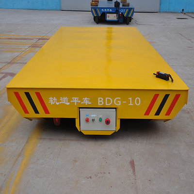 10t load capacity steel railroad  trolley running on straight railway