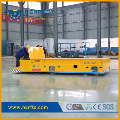 Industrial material handing trackless transfer trolley with 35t load capacity