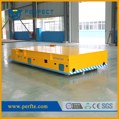 Industrial material handing trackless transfer trolley with 35t load capacity