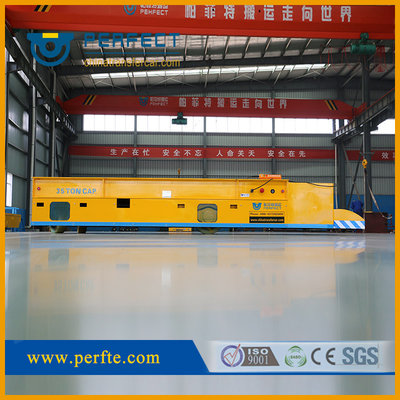 Industrial material handing trackless transfer trolley with 35t load capacity