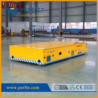 Industrial material handing trackless transfer trolley with 35t load capacity