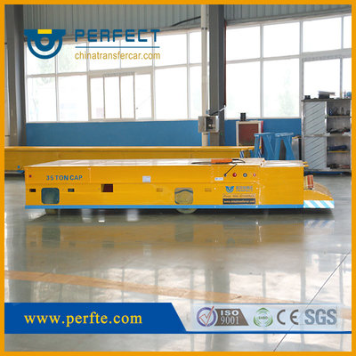 Industrial material handing trackless transfer trolley with 35t load capacity