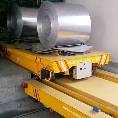 Aluminum coil transfer car with V-shape supporting for foundry plant