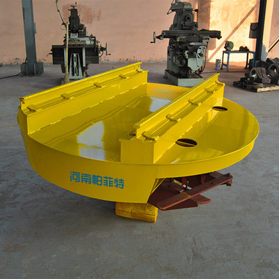 Metal industrial electric rail turntable handling wagon for steel plate