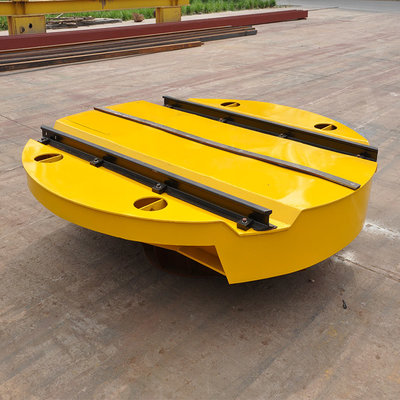 Metal industrial electric rail turntable handling wagon for steel plate