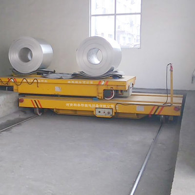 Steel plant electric rail motorized ferry transfer cart