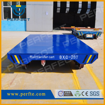Motorized flat transfer cart in-plant load transports on rails - BXC-20T