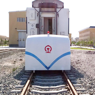Battery powered large power motorized railway vehicle as a train tractor