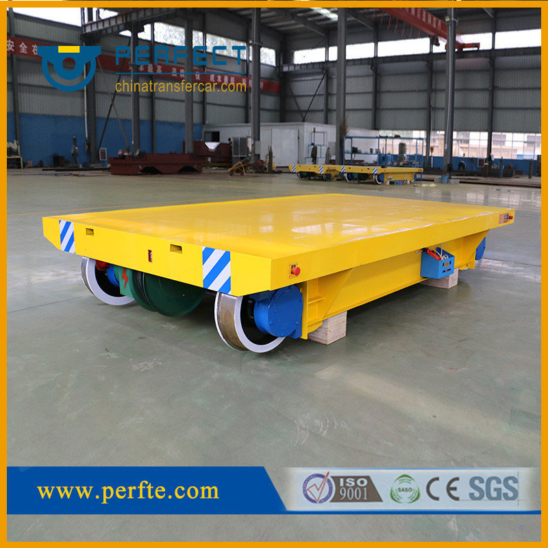 50 tons rail cable reel trolley trailer as transporter used in factory