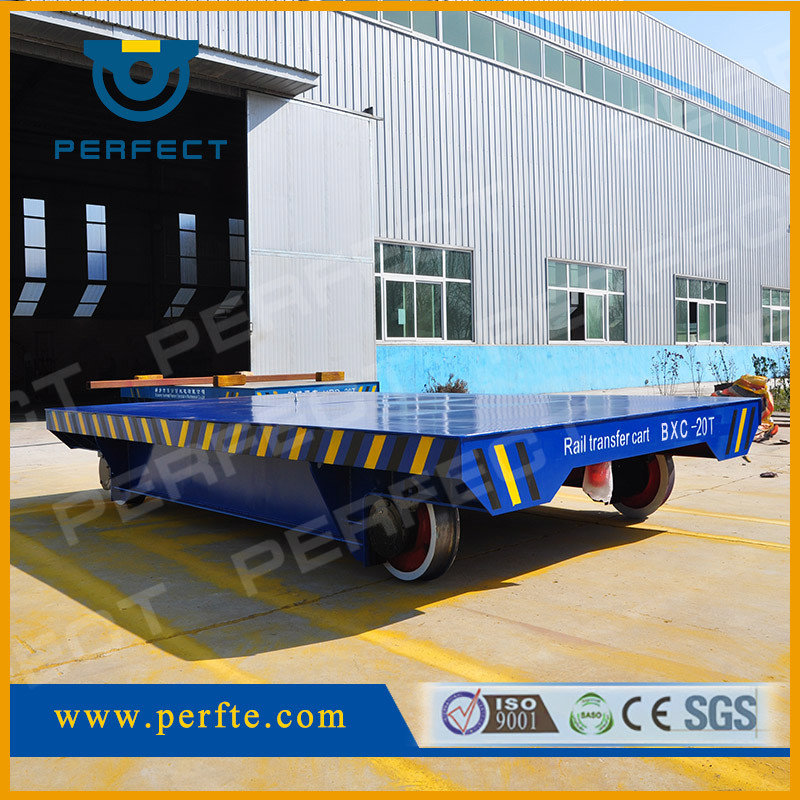 Motorized flat transfer cart in-plant load transports on rails - BXC-20T