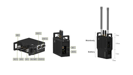 SG-MS1400 AES Encrypted Security High Power Radio 3km-5km Mini Camera 5w-8w UAV Video Networking IP Mesh