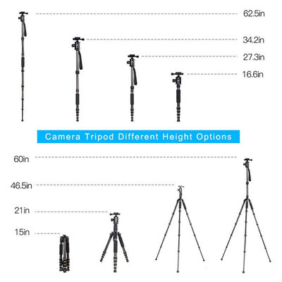  Portable Carbon Camera Tripod Monopod Kit with Ball Head(GT-2505X8.C+Q-2)