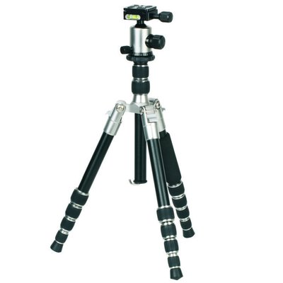 Compact Traveler Aluminum camera tripod for Travelling, Compact in Size, incl. Ball Head and Quick Release Plate