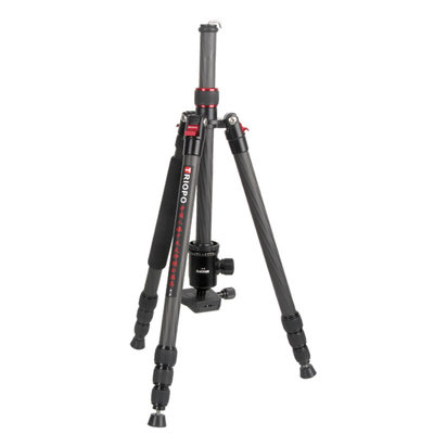 T-258G Compact Travel Professional Carbon Fiber Camera Tripod, 180 Folding 1 Leg Detachable Carbon Fiber Tripod Monopod