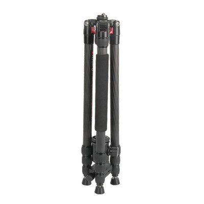 T-258G Compact Travel Professional Carbon Fiber Camera Tripod, 180 Folding 1 Leg Detachable Carbon Fiber Tripod Monopod