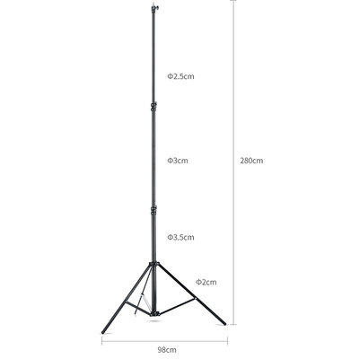 2.8m photography equipment air cushion led light tv tripod stand