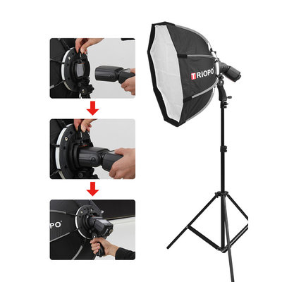 55CM Foldable Octagonal Softbox with Speedring for Speedlite