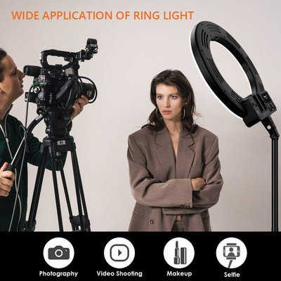 TRIOPO 18” inch Makeup Selfie Video Diva LED Photographic Ring Light with Phone Camera Holder For Youtube Live Stream