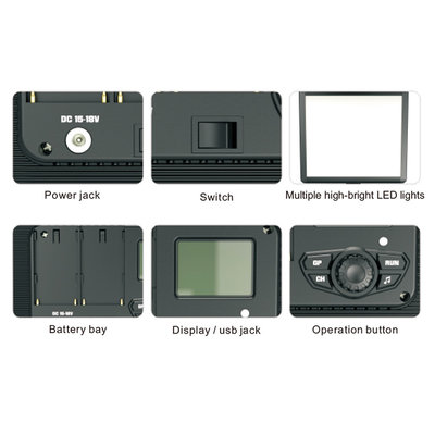 TRIOPO Dimmable Bi-Color LED with U Bracket Professional Video Light for Studio, YouTube Outdoor Video Photography Light
