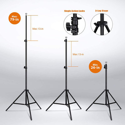 Photography Softbox Lighting Kits Professional Light System With 2pcs E27 Photographic Bulbs Photo Studio Equipment