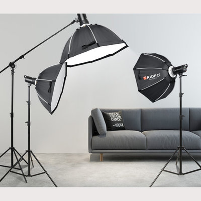 White 5600K Version  Continuous LED Studio lighting Kit Bowens Mount triopo Softbox OEM Better EX-60II
