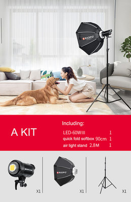 Professional audio video lighting light kit for youtube(EX-200)
