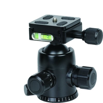 Professional Metal 360 Degree Rotating Panoramic Ball Head with 1/4 inch Quick Shoe Plate and Bubble Level