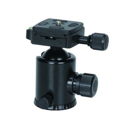 360 Degree Rotating Panoramic Ball Head with 1/4 inch Quick Shoe Plate and Bubble Level