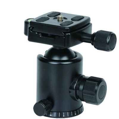 Professional Metal 360 Degree Rotating Panoramic Ball Head with 1/4 inch Quick Shoe Plate and Bubble Level