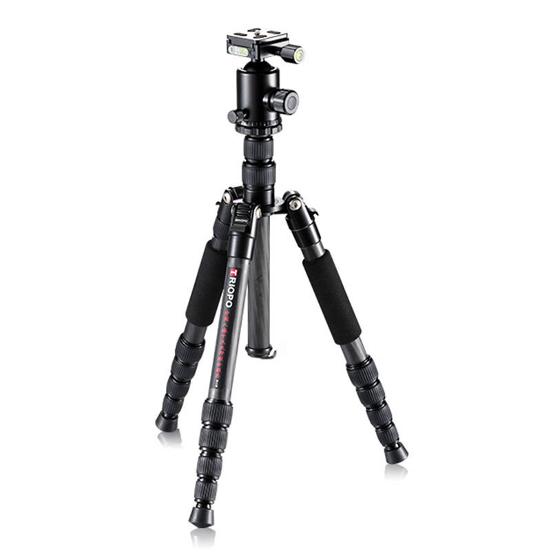 TRIOPO Professional Carbon Fiber Camera Tripod with 12kg Load Capacity, suitable for work/Wedding/ travel